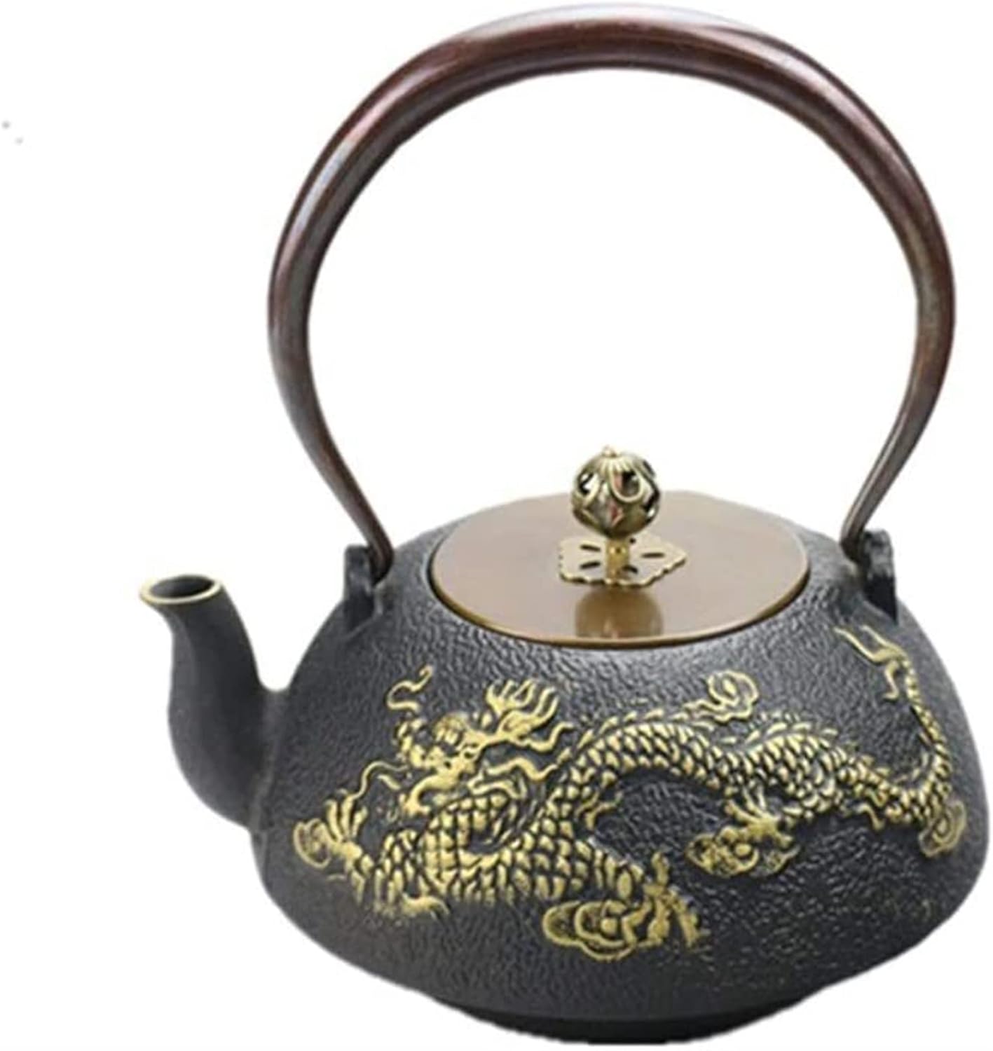 Amazon.com | Cast Iron Tea Kettle Cast Iron Teapot Black - Unique ...