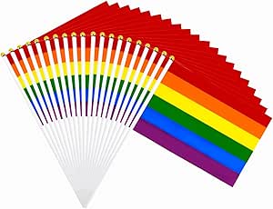 Amazon.com: Progress Rainbow Pride Stick Flag - 50 Pack Small Mini USA American LGBTQ Hand Held ...