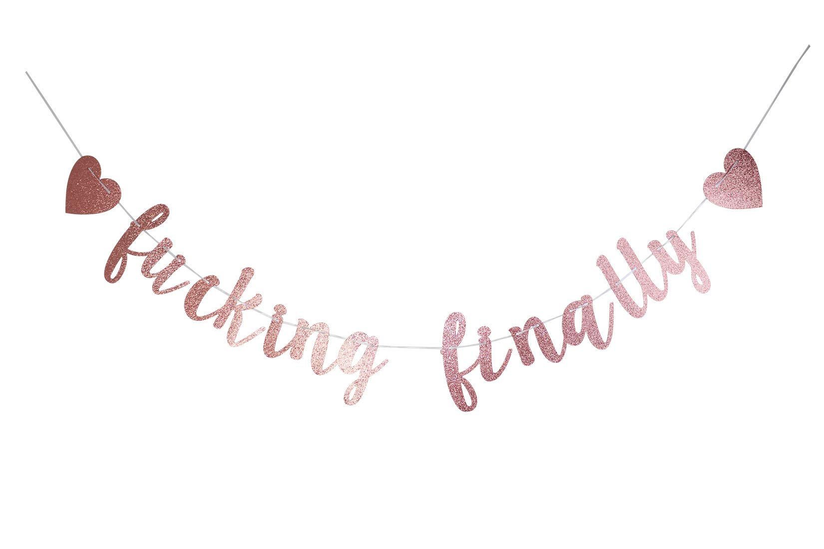 Zxyxka Rose Gold Glitter Finally Banner Congrats Grad Well Done ...