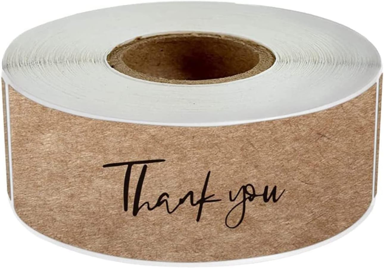 Thank You Stickers Labels Stickers Natural Brown Kraft Stickers for ...