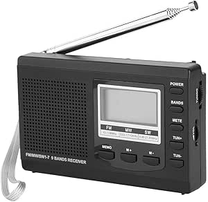 Amazon.com: Tihebeyan Portable Mini Radios Universal Receiver, Digital Alarm Clock FM/MW/SW ...