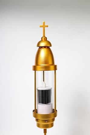 OURMEMO Cemetery Solar Lights for Grave,Includes 2.5" x6.5'' Grave ...