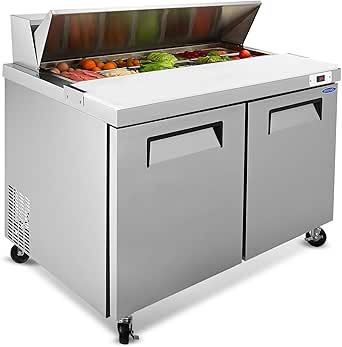 Amazon.com: 48"W Commercial Sandwich Prep Table Refrigerator ...