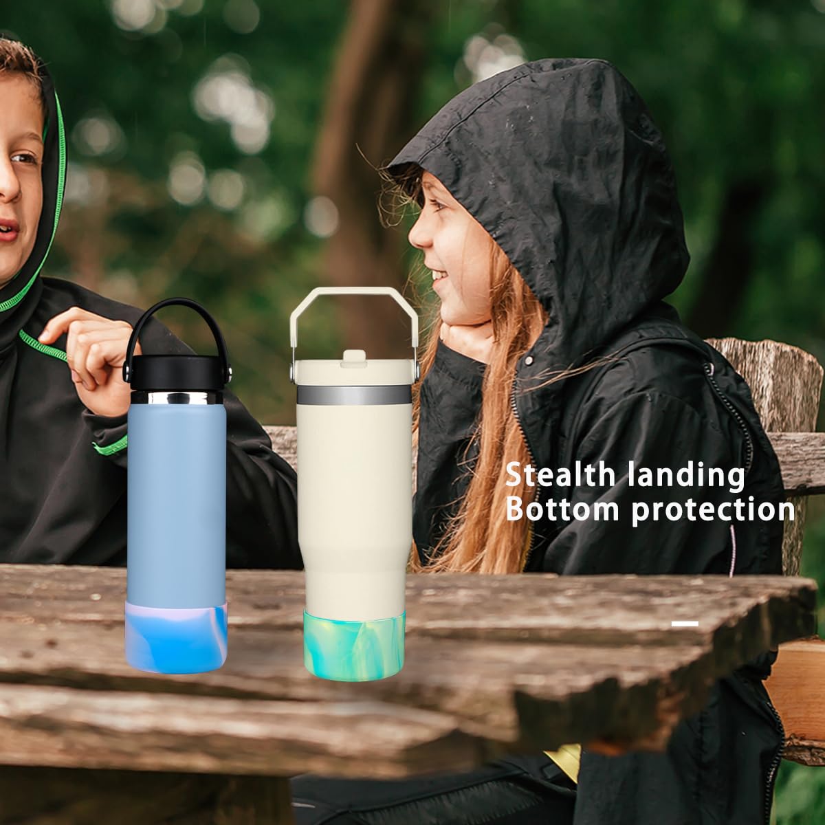 HEYSKAY Protective Flask Silicone Boot Cover Base 12oz-40oz for Stanley ...