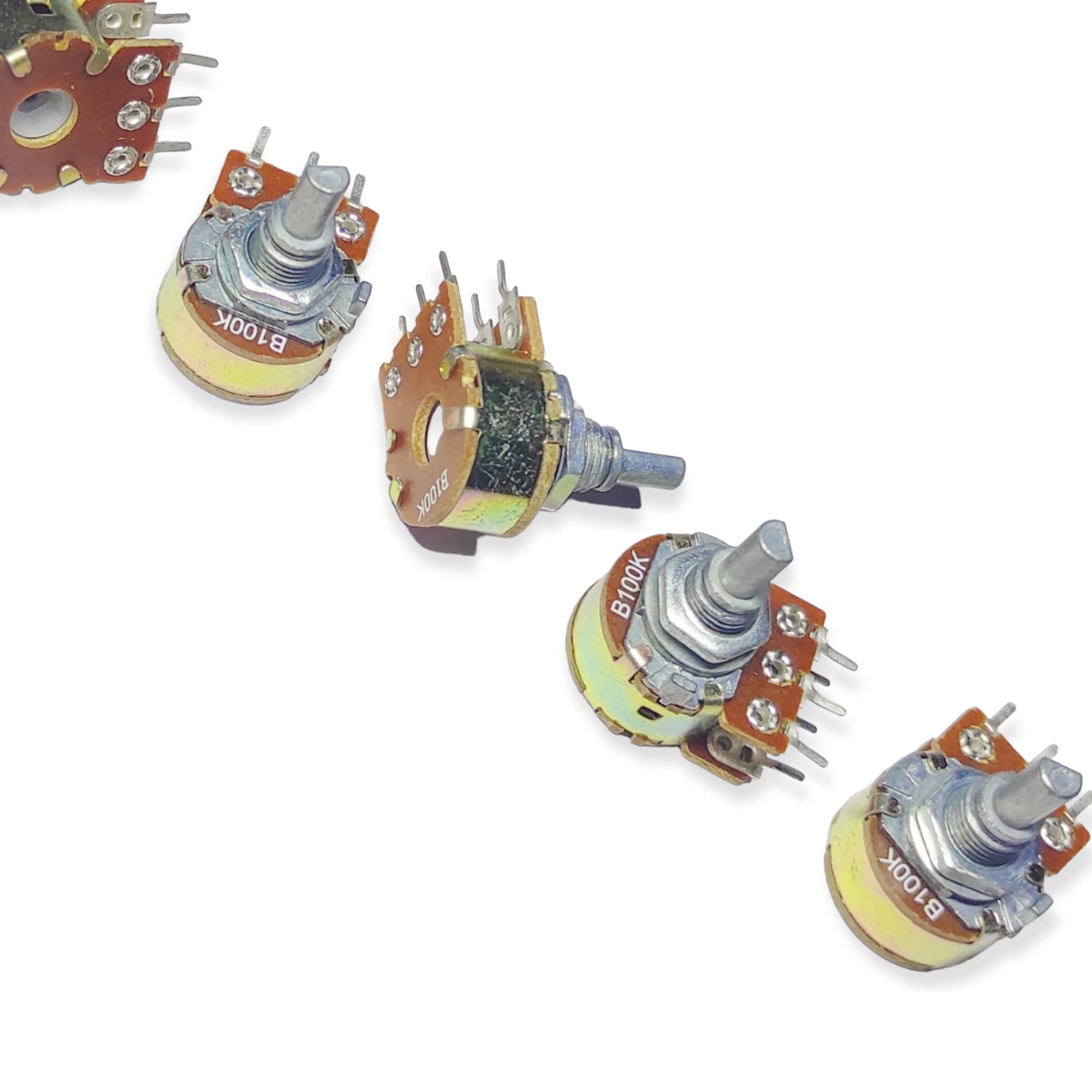 UNIVERSAL HUB 100k 6 Pin D-Shaft Dual Variable Resistor Potential meter ...