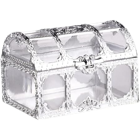 Amazon.com: Mini Clear Pirate Treasure Chest for Jewelry, Crystal ...