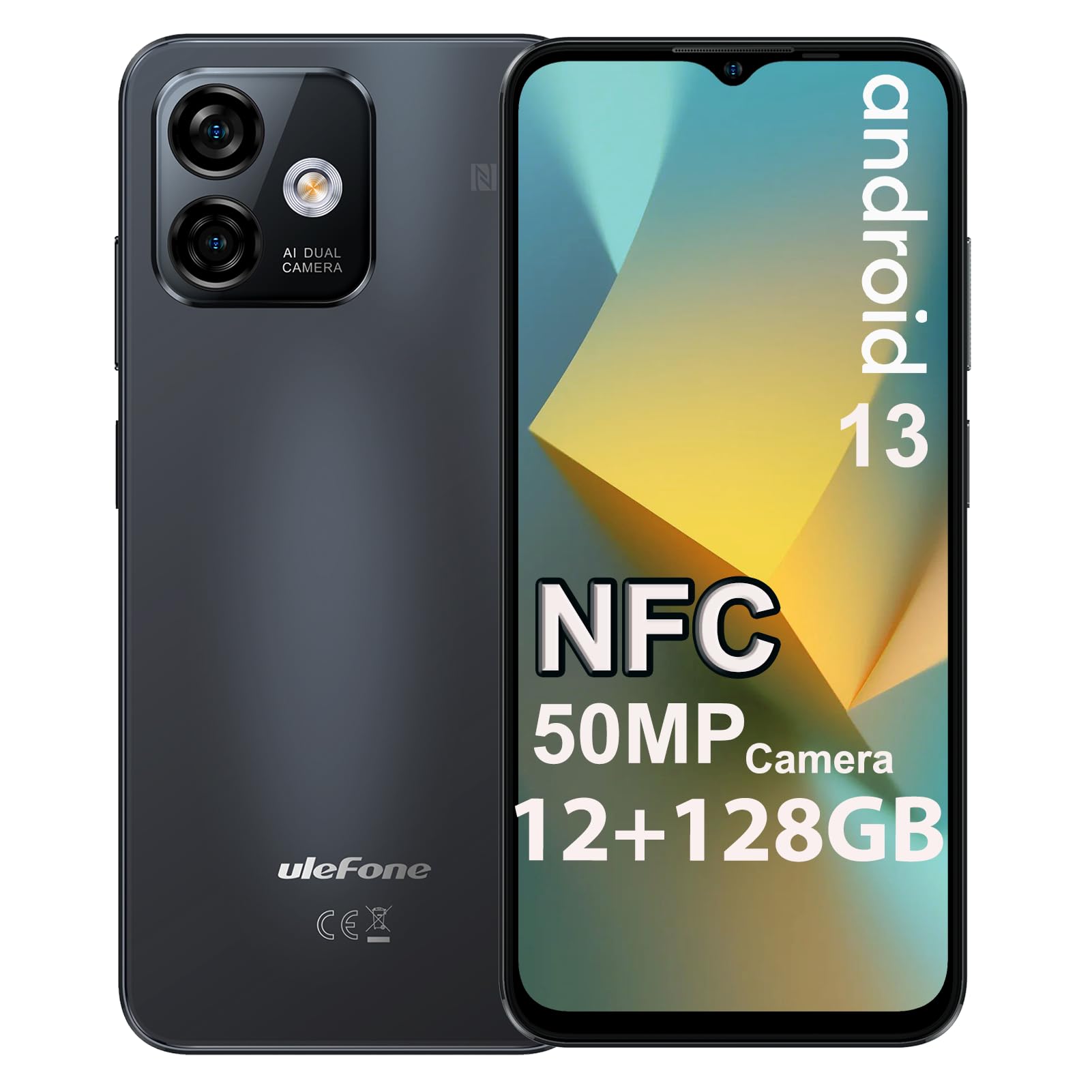 Cell Phone Unlocked 12+128GB NFC, Ulefone Note 16 Pro Smartphone, Octa ...