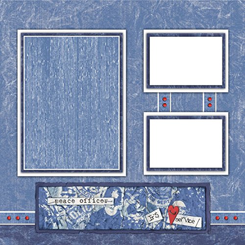 Amazon.com: Police Officer w/ frames, scrapbook paper, 5 sheets, 12x12"