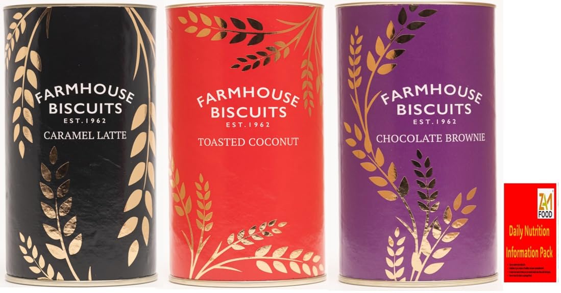 Farmhouse Biscuits Mixed Flavours Luxury Selection Tubes, Caramel Latte ...