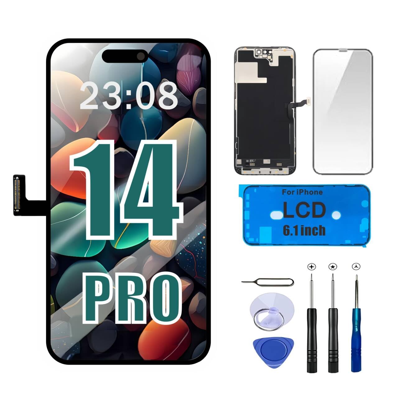 Amazon.com: Select US for iPhone 14 Pro Screen Replacement, 6.1" LCD ...