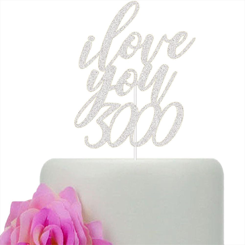 Amazon.com: I Love You 3000 Cake Topper for Wedding Anniversary ...
