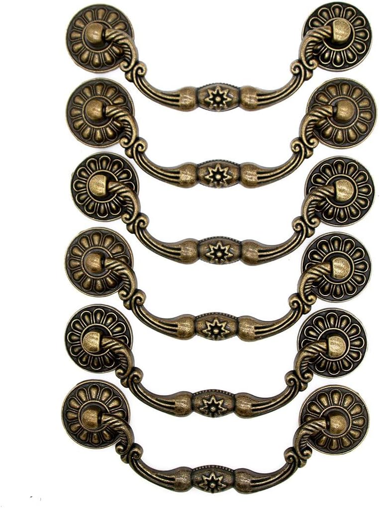 Biaungdo 8 Pcs 150mm/6 Inch Hole Center Pull Handles, Zinc Alloy Rustic ...