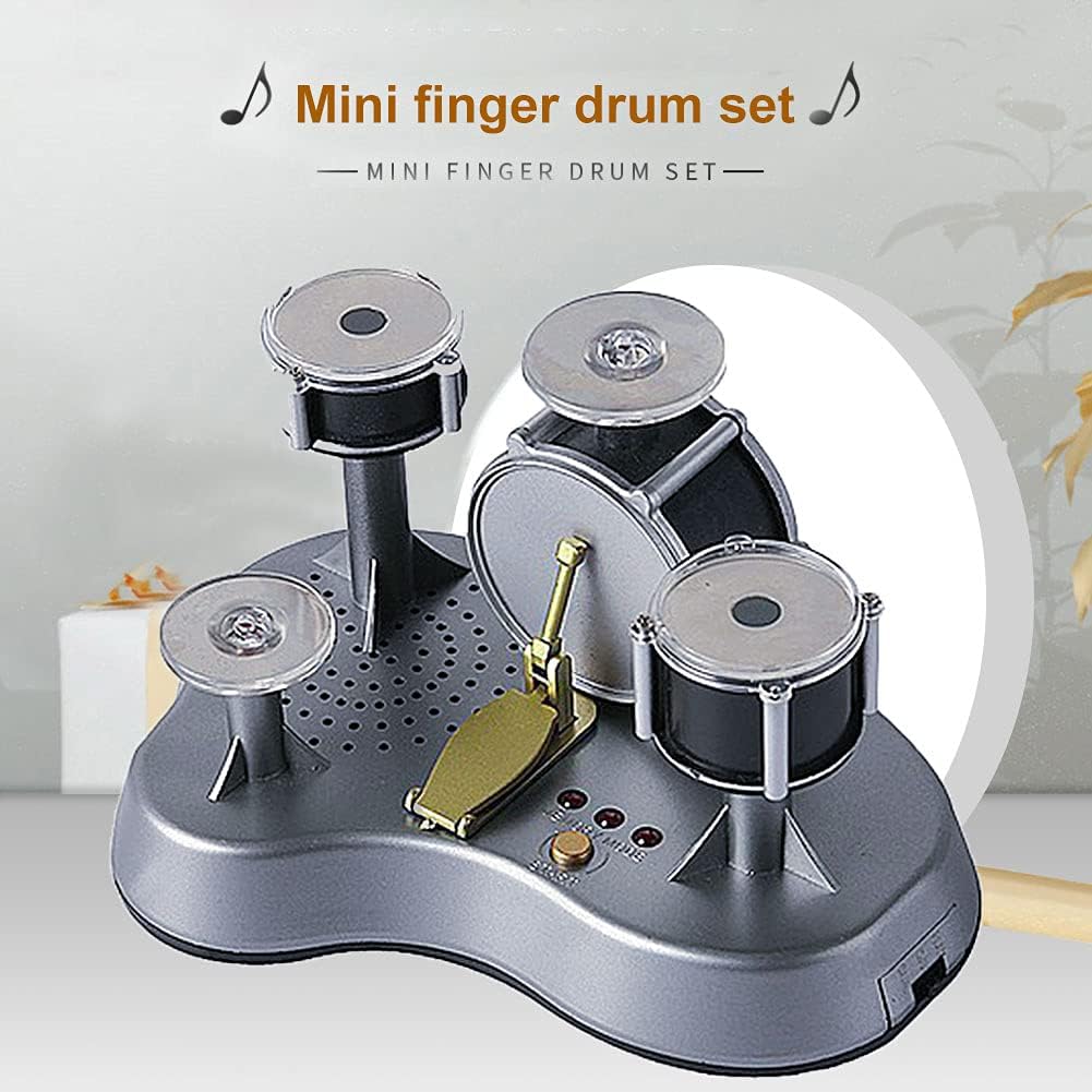 DASNTERED Mini Finger Drum Set, Electronic Desktop Drum Kit ...