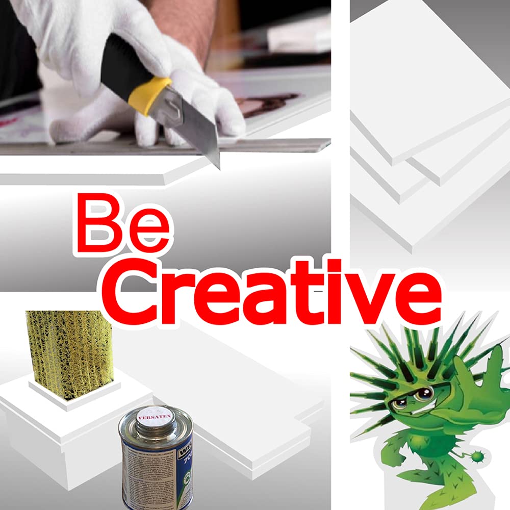 Buy Expanded PVC Sheet 12" x 12" White Printable Rigid PVC Board Sintra ...