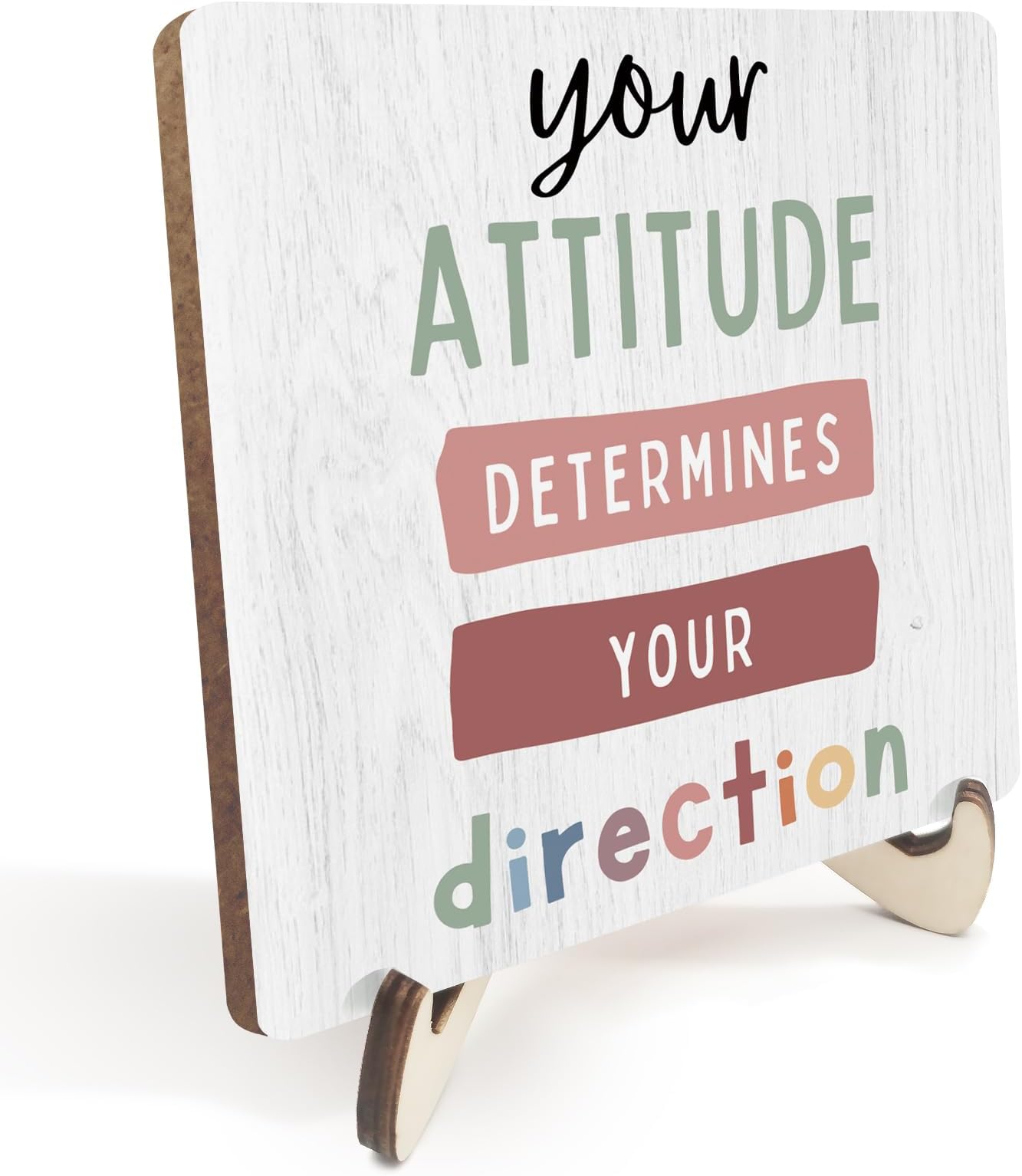 Amazon.com: Inspirational Office Work Decor Rustic Wooden Desk Decor ...