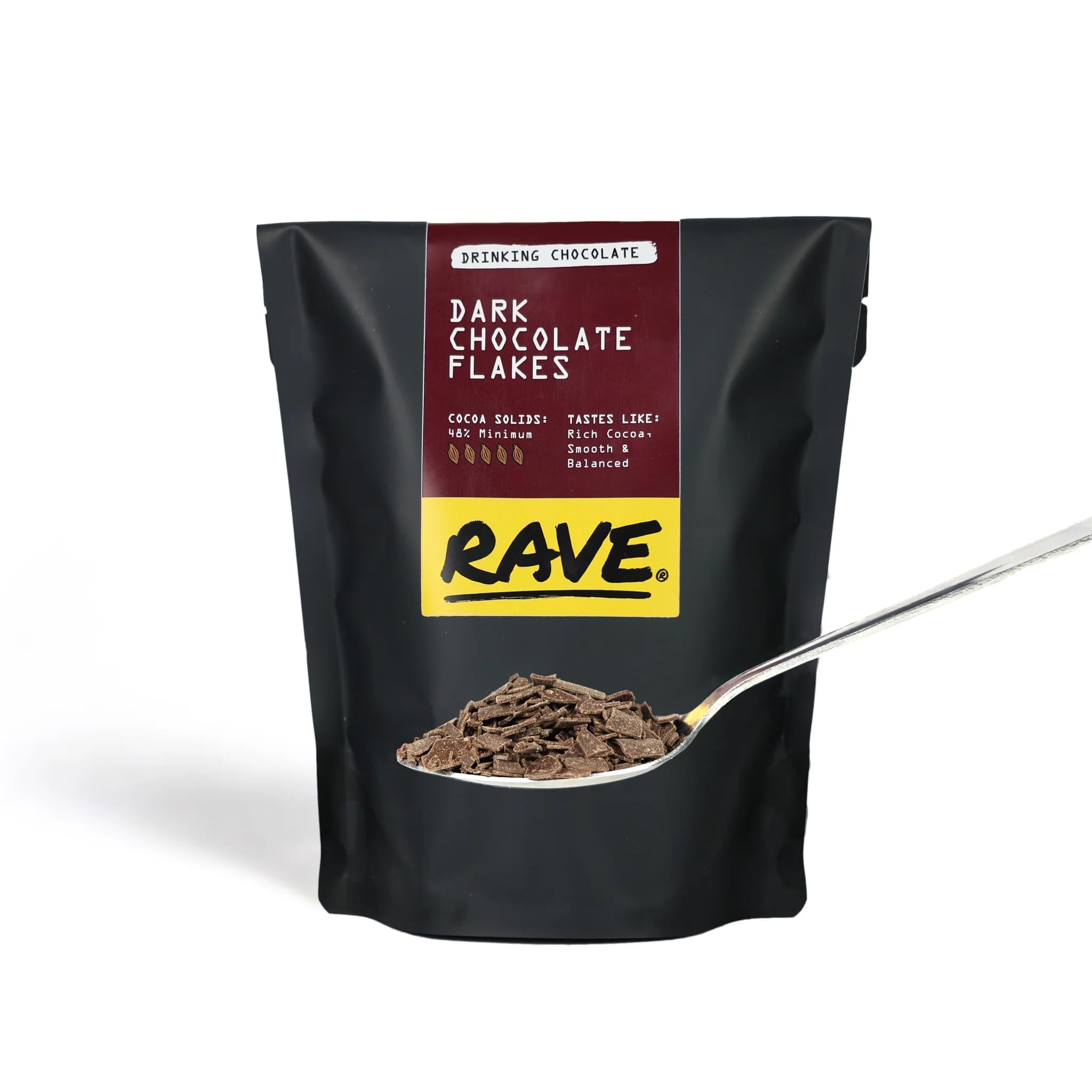 Rave Coffee Drinking Chocolate Flakes (Dark) : Amazon.co.uk: Grocery