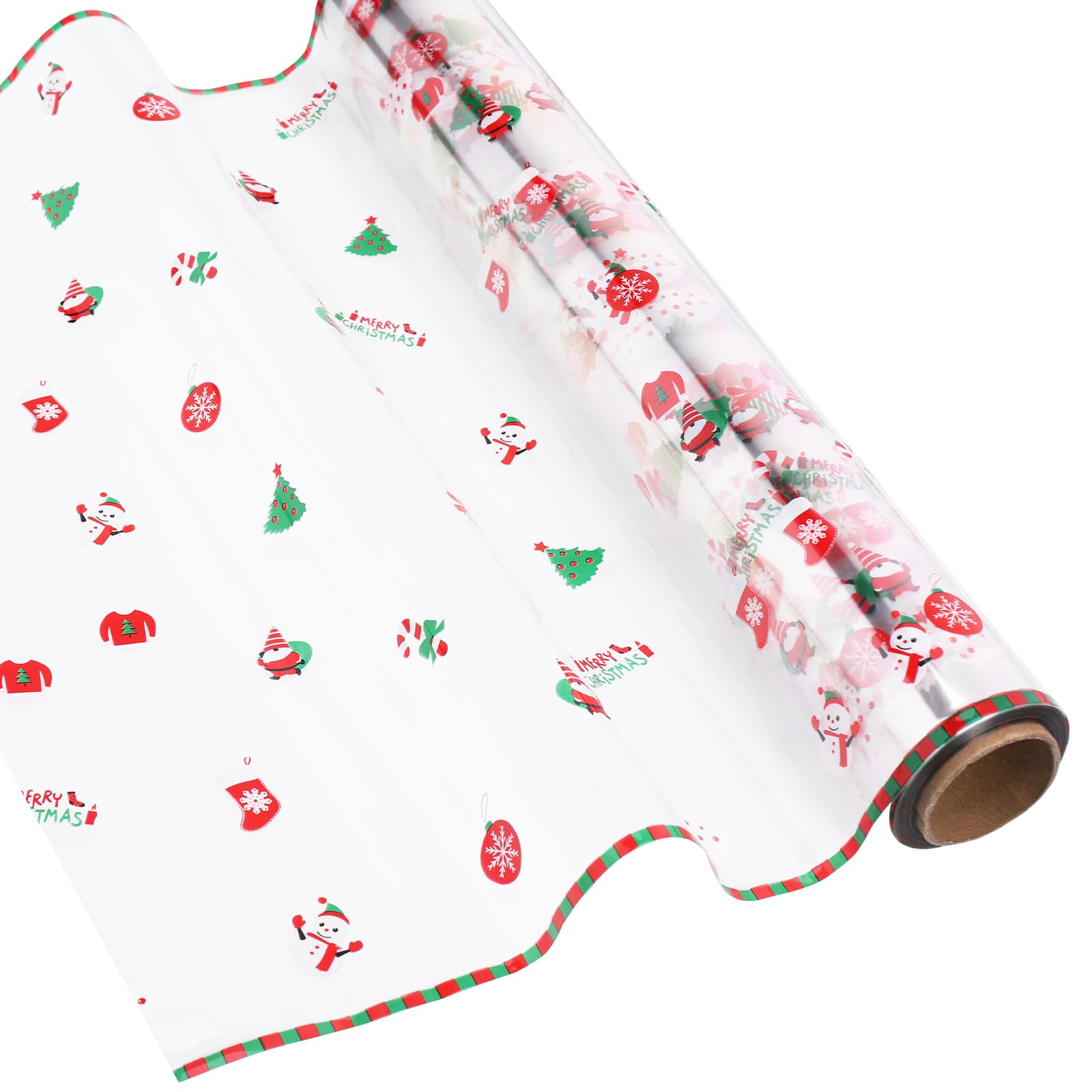 Amazon.com: JIANTA Christmas Cellophane Wrap 100 Ft X 15.7 Inch, Clear ...