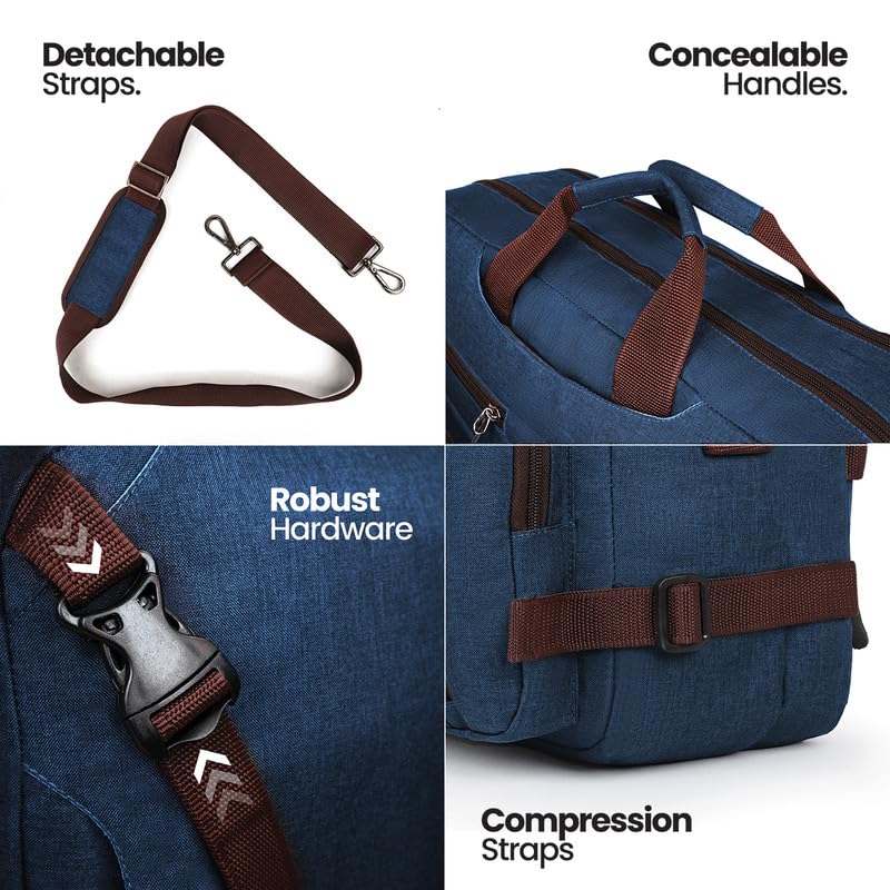 FATMUG Laptop Messenger Bag For Men -Convertible Large Backpack For ...