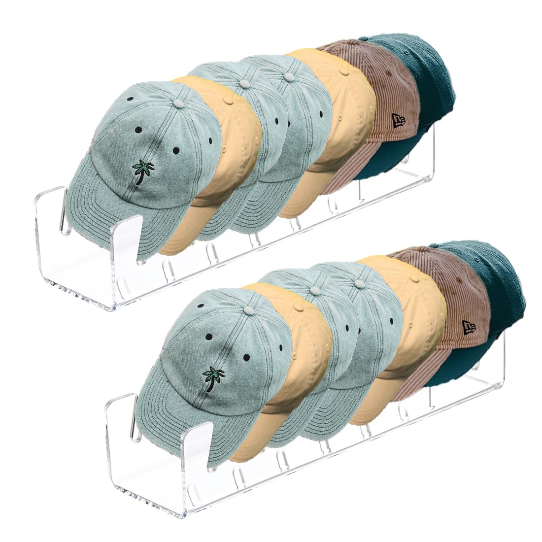 Amazon.com: Adouiry 2 Pack Acrylic Hat Organizer Shelf - Clear Hat ...
