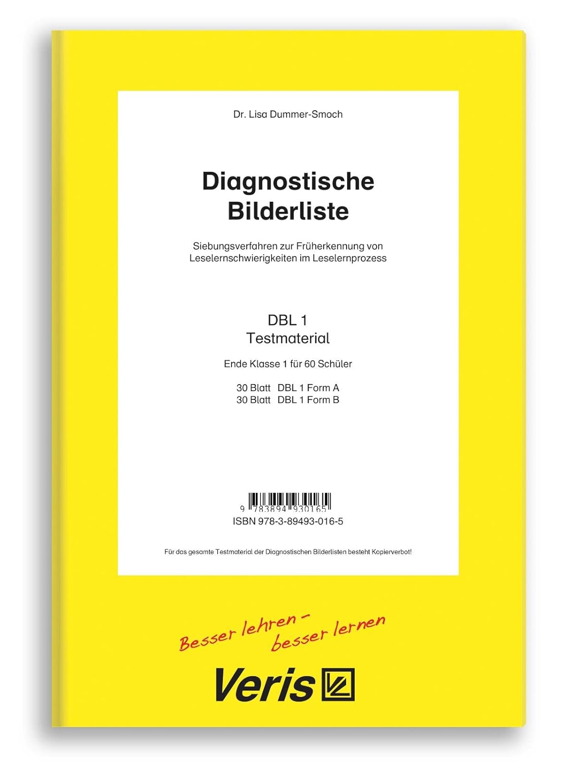 Diagnostische Bilderliste 1: 60-er Satz Testmaterial Form A (30 Blatt ...