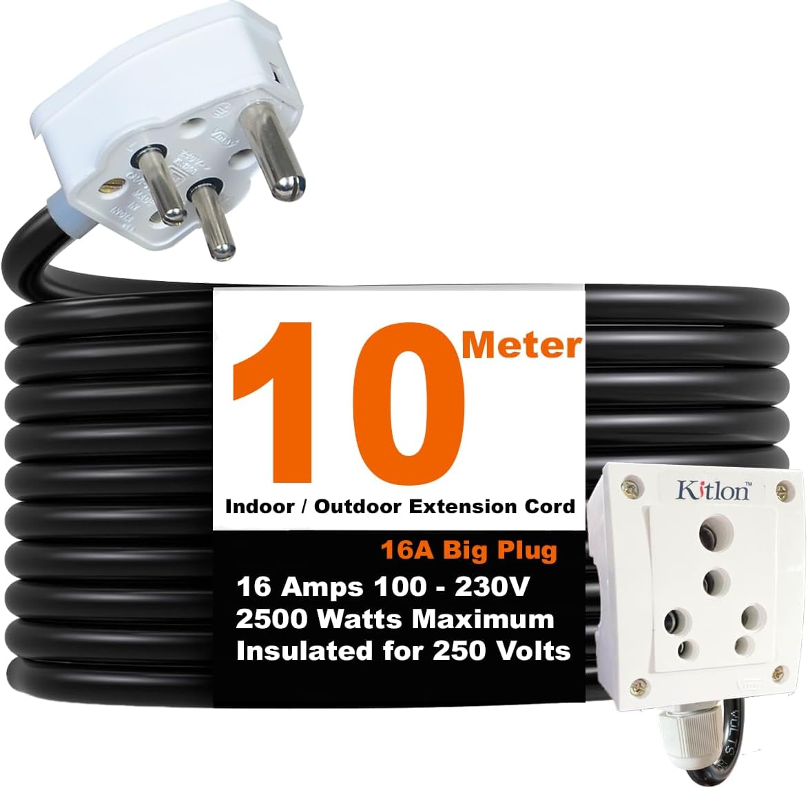 Buy Extension Board with 5 Meters Heavy Duty Long Wire Cord, Single ...