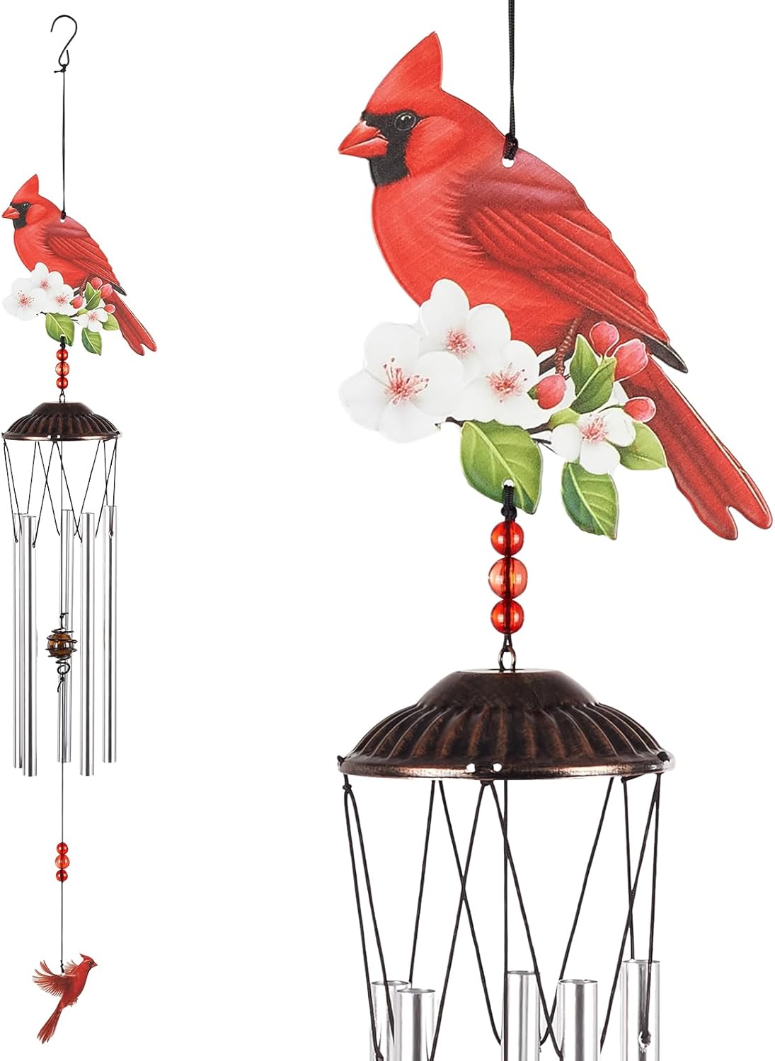 Amazon.com : Cardinal Bird Wind Chime, Portable Windchimes Outdoor ...