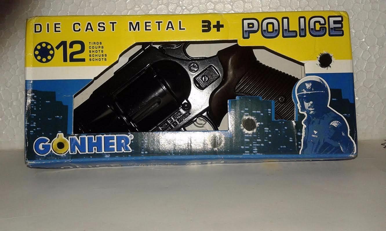 Buy Gonher S.A Metal Police Revolver 12 Shots, Black Online at Low ...