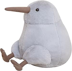 Amazon.com: ELAINREN Lifelike Kiwi Bird Plush Toy Fluffy Gray Kiwi Bird Stuffed Body Pillow ...