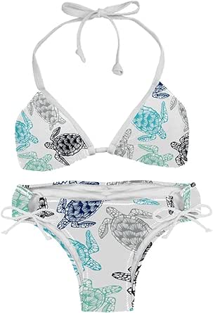 Amazon.com: Sea Turtles Bikini Sets for Women Beach Bathing Suit ...