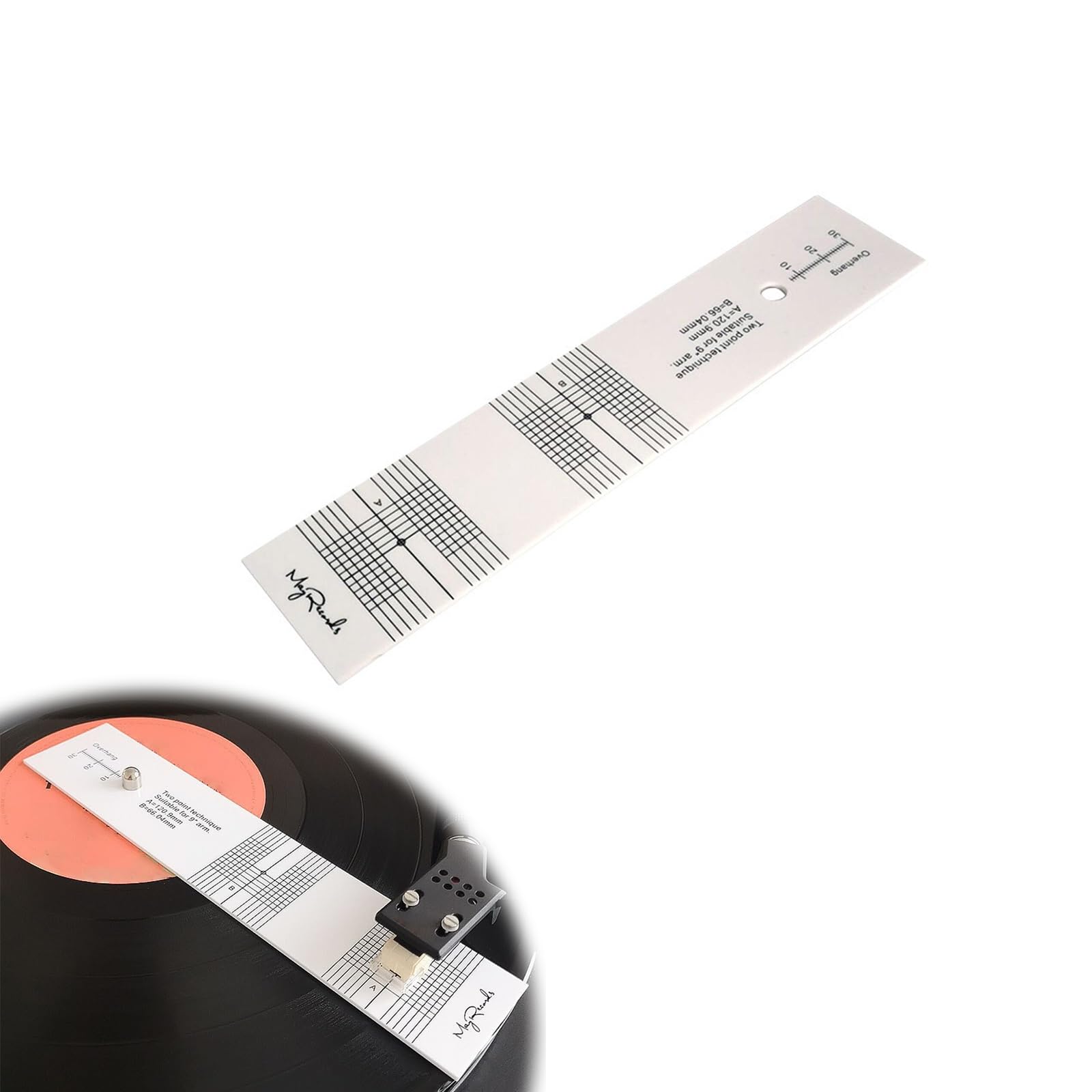 Amazon.com: Turntable Cartridge Alignment Protractor Tool, LP Vinyl ...