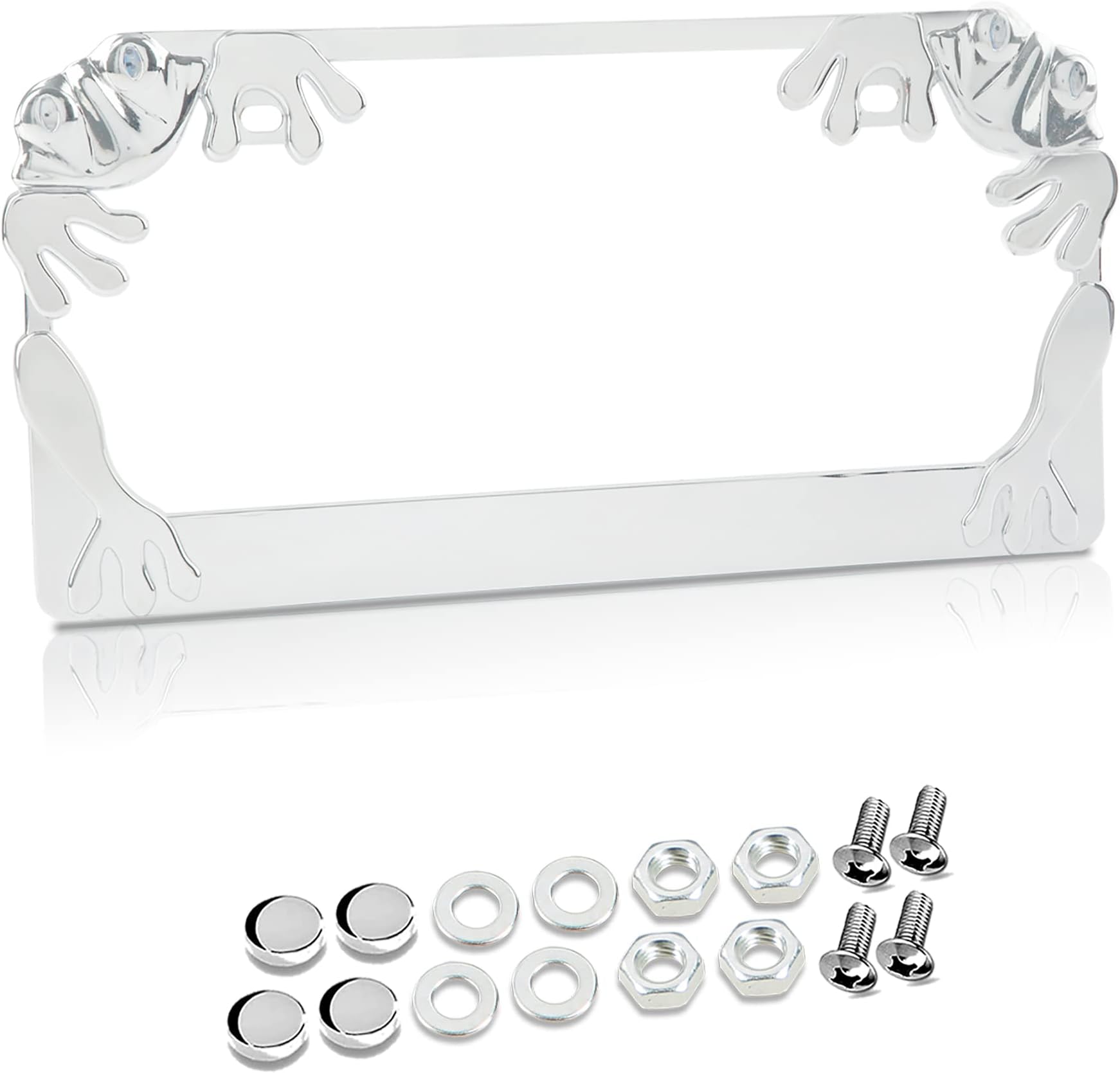 Amazon.com: Nightingale Villa Frog License Plate Frames, Frog Car ...