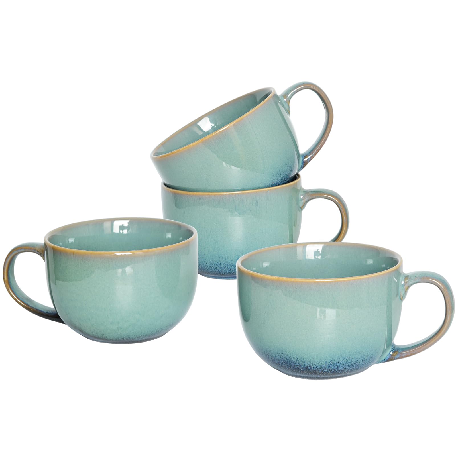 Amazon.com: Bosmarlin Ceramic Jumbo Coffee Mug Set of 4, 23 Oz, Large ...