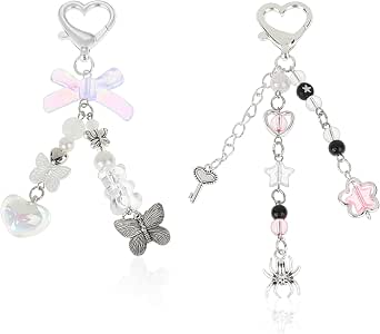 KALIONE Aesthetic Y2K Keychains Cute Keychains Charms for Women Girls ...