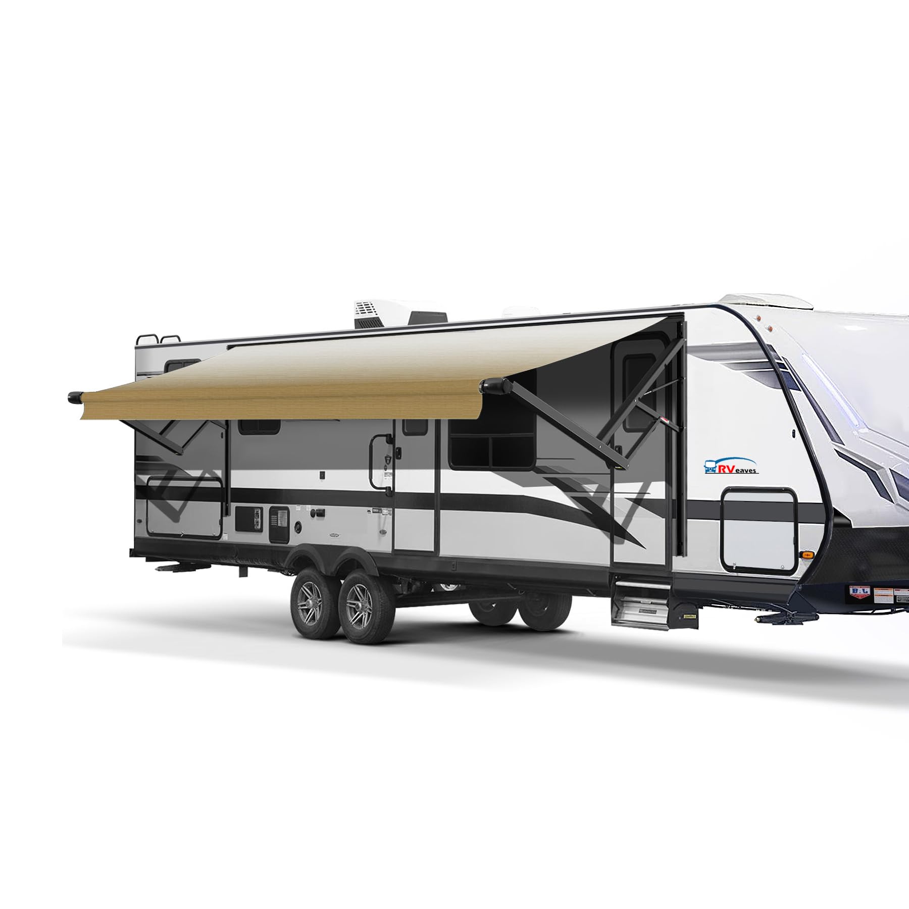 Amazon.com: RVeaves Black Electric Power RV Awning Frame and Fabric ...