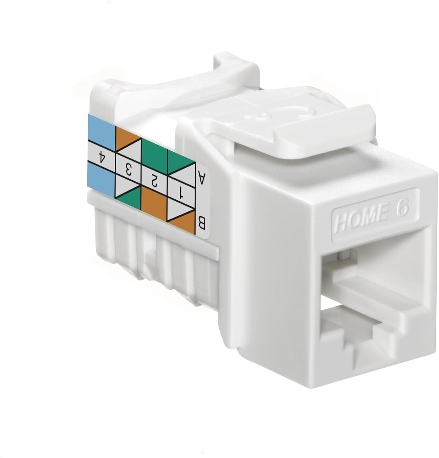 Amazon.com: Leviton Home 6 Snap-In Connector, T568A/B Wiring, 61HOM-RW6 ...