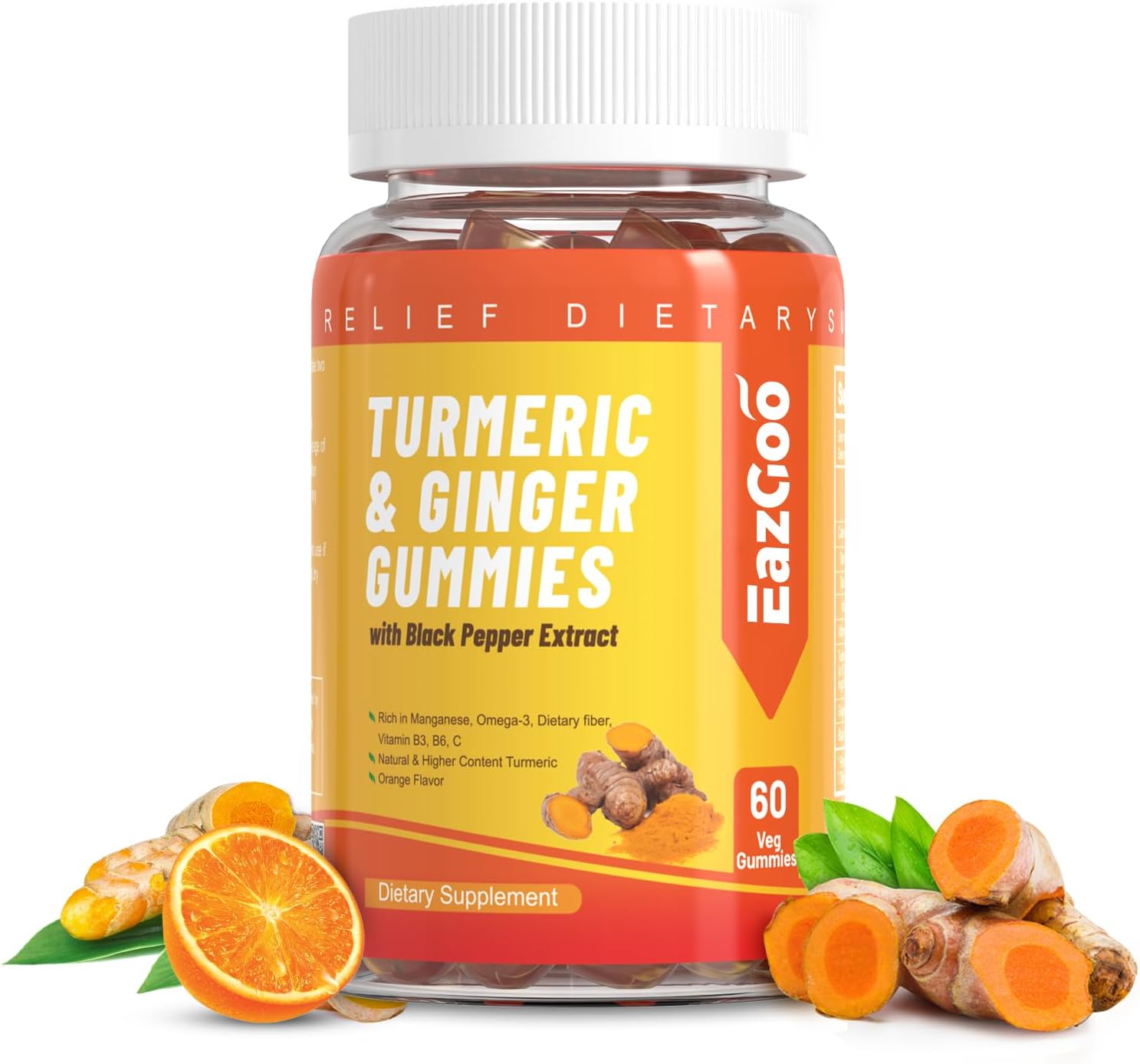 Amazon.com: VitaHustle Turmeric Ginger Gummies, Muscle Recovery, Low ...
