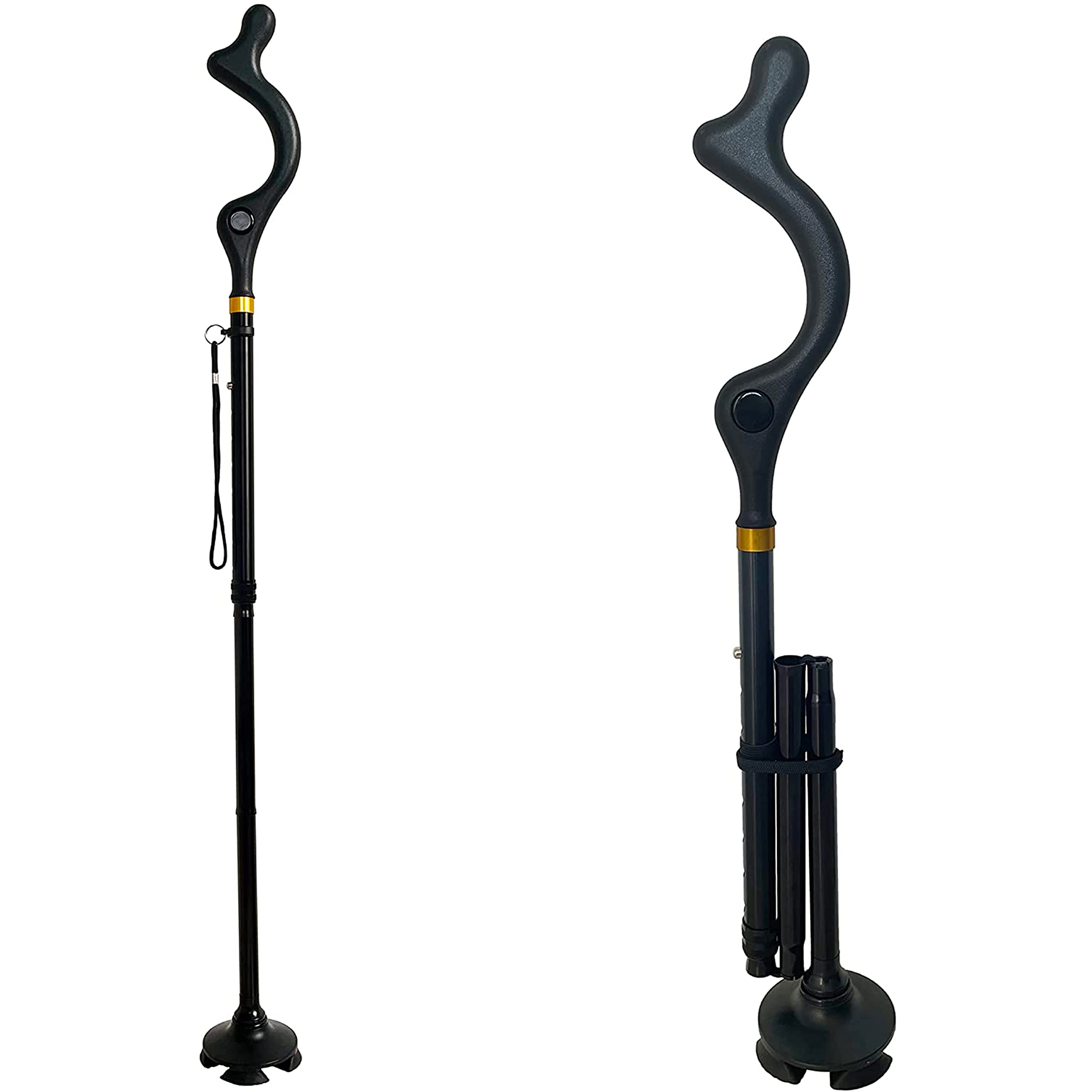 Amazon.com: CaneCraft Straight Up Cane Folding Self-Standing, Anti Slip ...