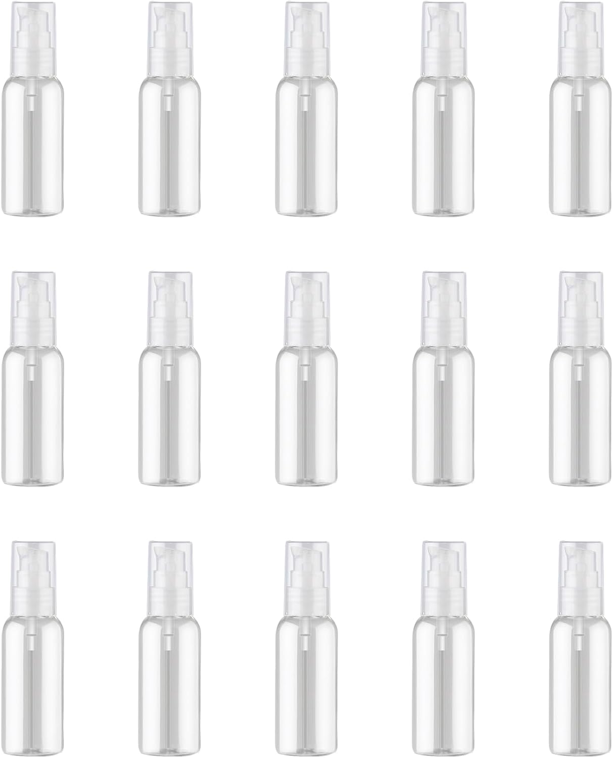 Amazon.com: YXC 15PCS 50ml/2oz Transparent Travel Bottles Small Pump ...