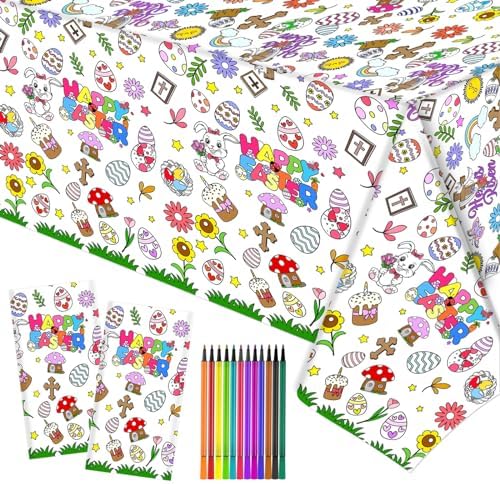 Amazon.com: HOWAF Easter He is Risen Coloring Poster with 24pcs Paint ...