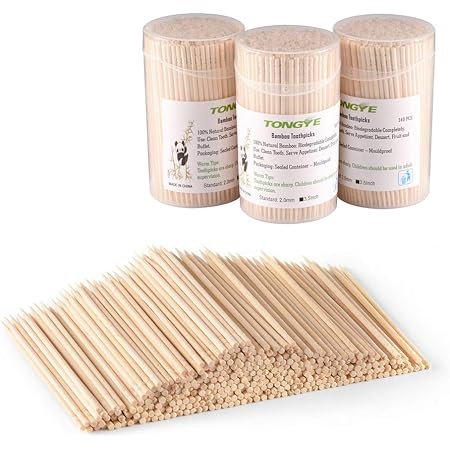 Amazon.com: Gmark Premium 4" Kokeshi Toothpicks Skewers 500ct (2 Packs ...