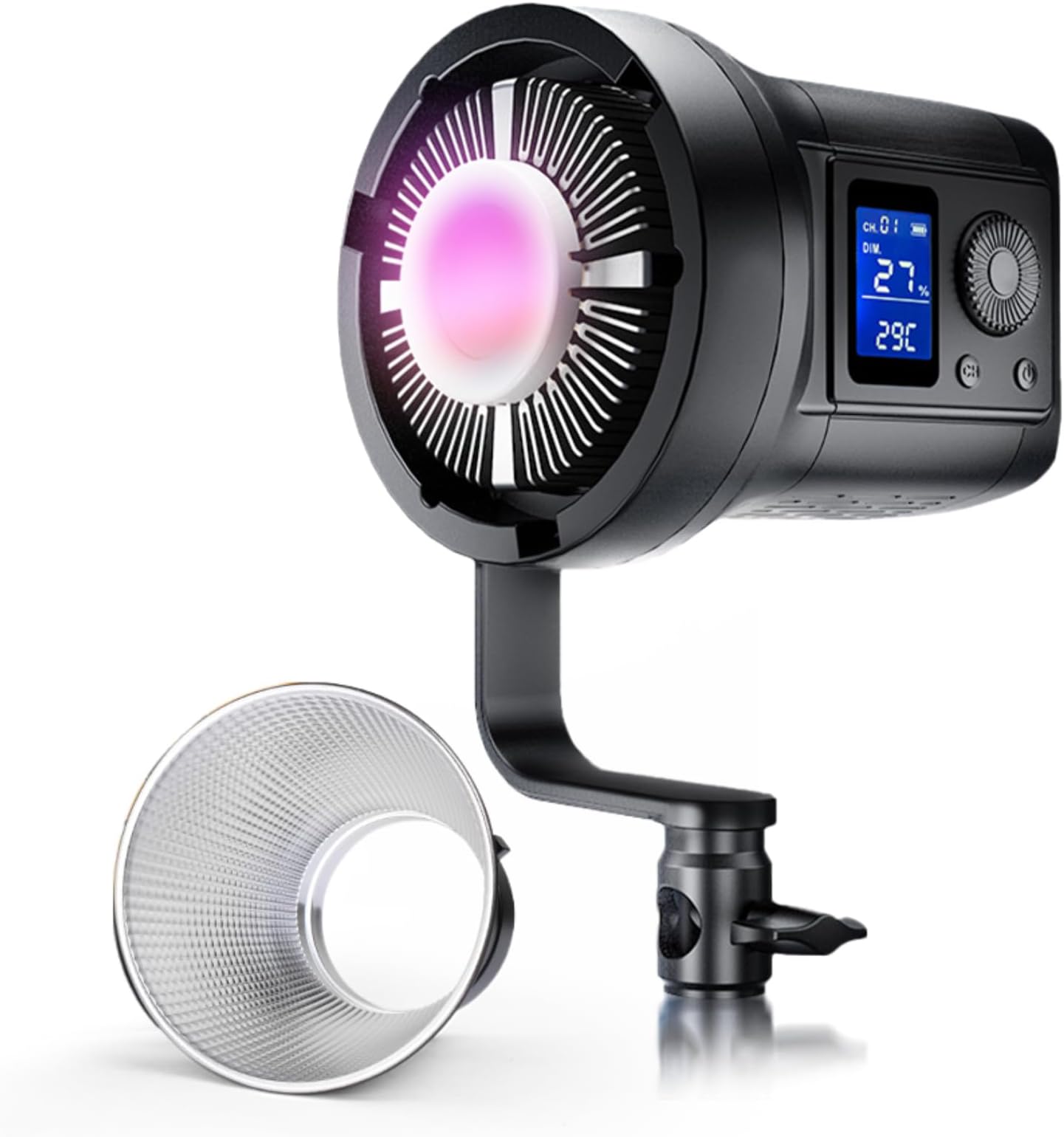Digitek® (DCL-100WBC DC RGB Combo) Light with 18 CM Reflector with AC ...