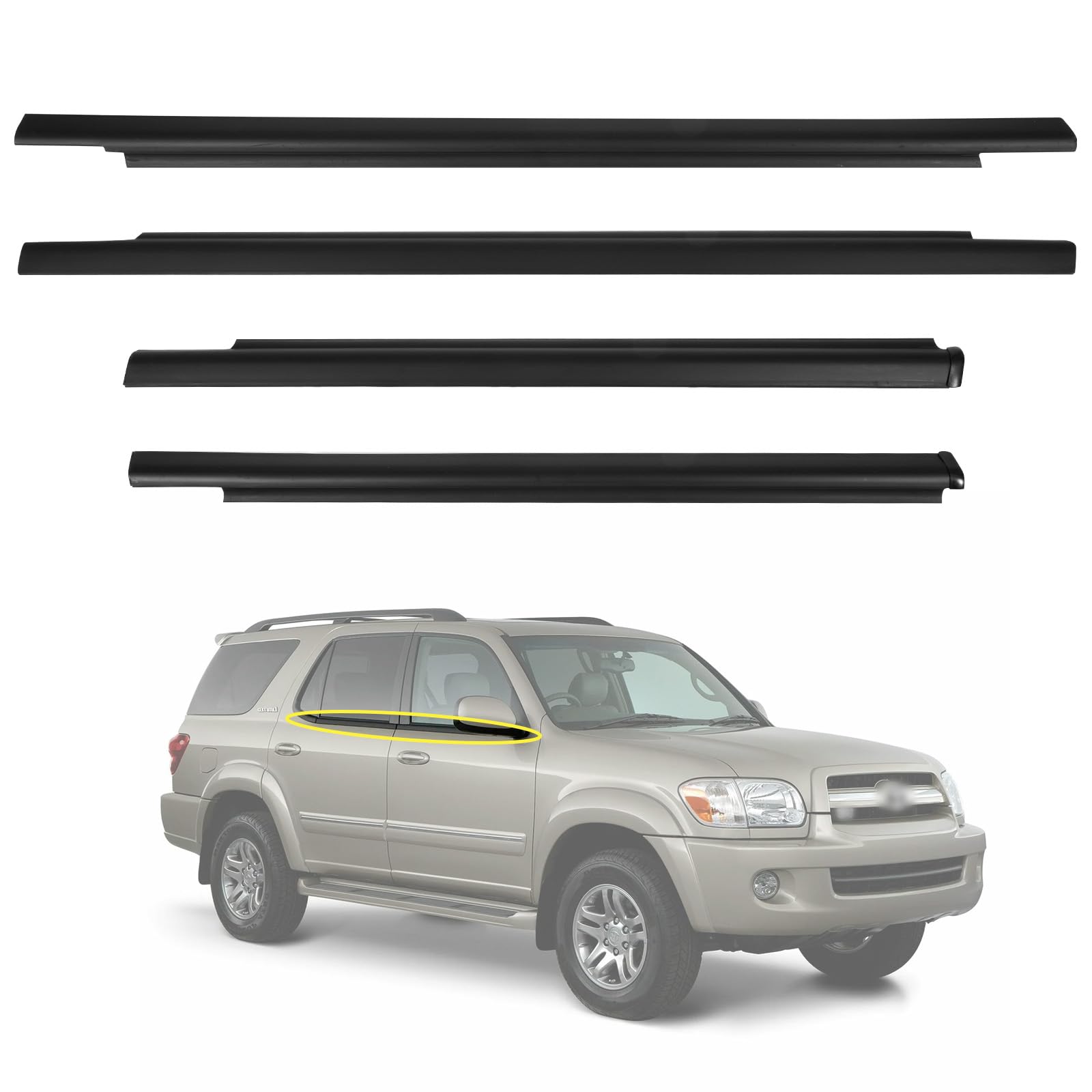 Amazon.com: Kozlira 4pcs Window Weatherstrip Compatible with Toyota ...