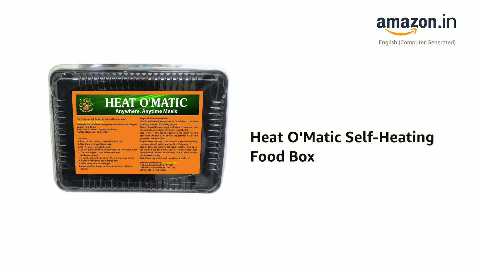 Watch Heat O'Matic Self-Heating Food Box on Amazon Live