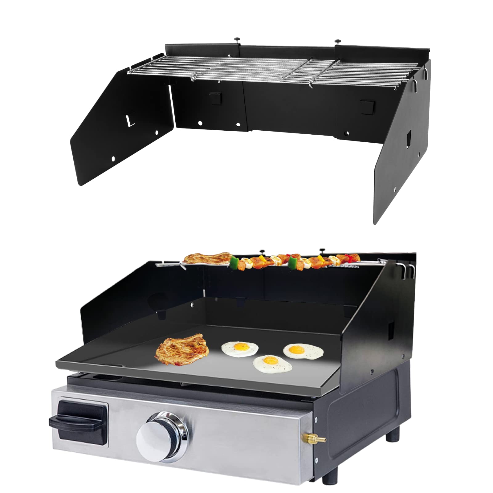 Snapklik.com : Petrirufun Universal Wind Guard And Griddle Warming Rack ...