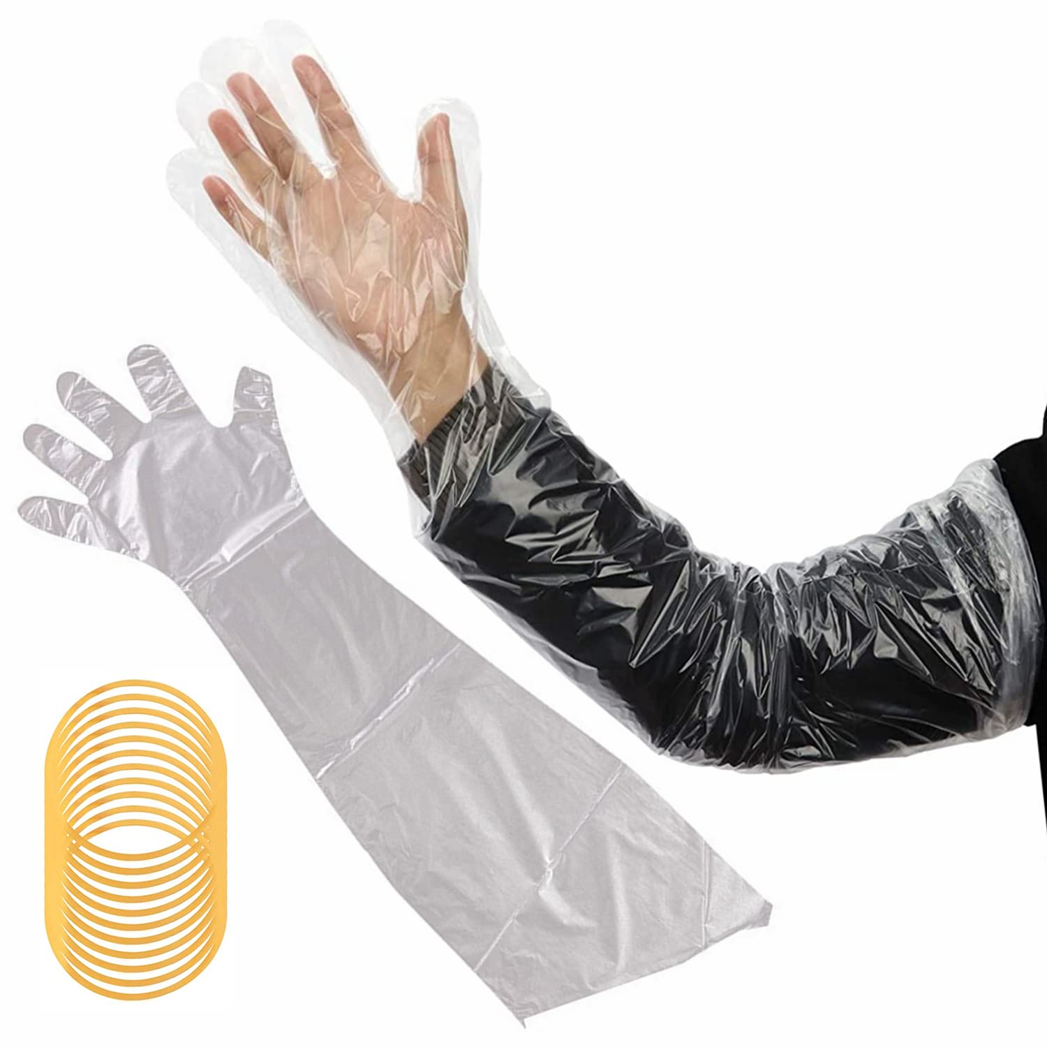 Amazon.com: goldhik 50PCS Long Disposable Gloves,Veterinary ...