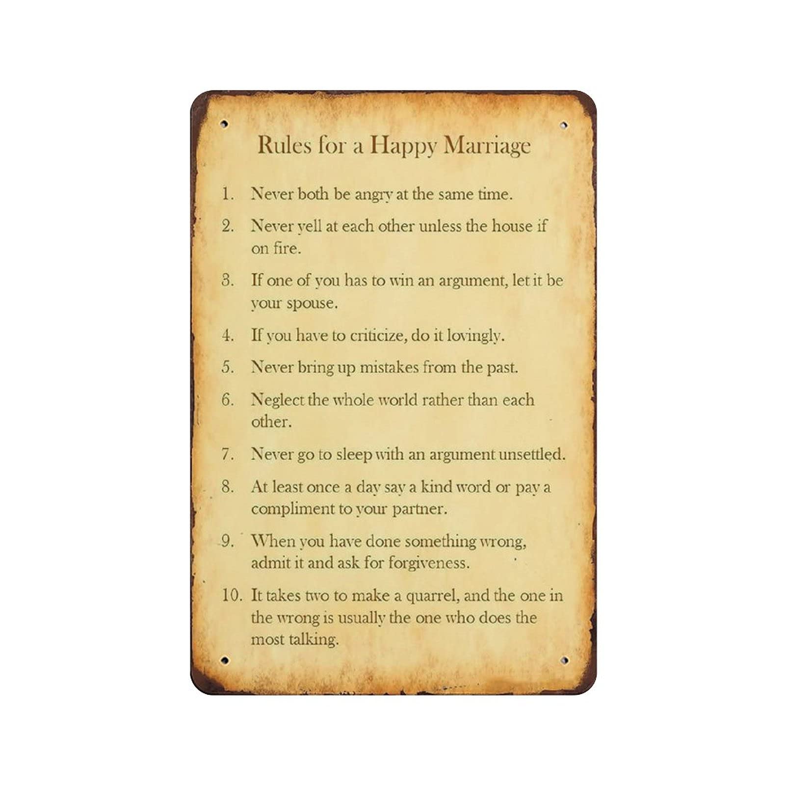 12 Rules For A Happy Marriage Not “Rules” . . . Just Right