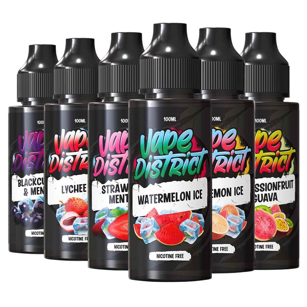 Vape District Vape Liquids 6 x 100ml Watermelon Ice + Pink Lemon Ice ...