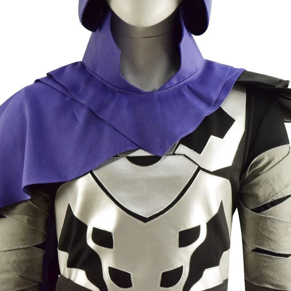 Buy Omen Cosplay Costume Halloween Purple Cloak Black Full Set Outfits ...