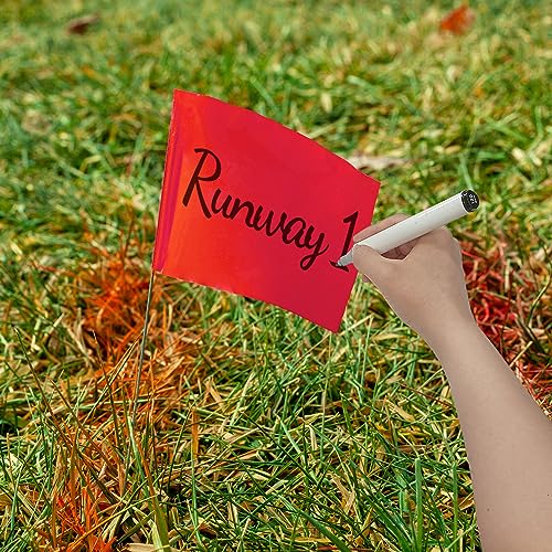 Snapklik.com : Zozen Marking Flags, Red Marker Flags - 100 Pcs15x4x5 ...