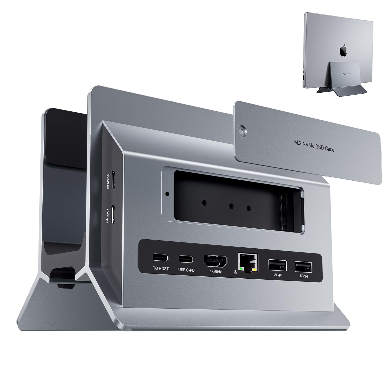 Amazon.com: PULWTOP Vertical USB C Docking Station for MacBook Pro Air ...